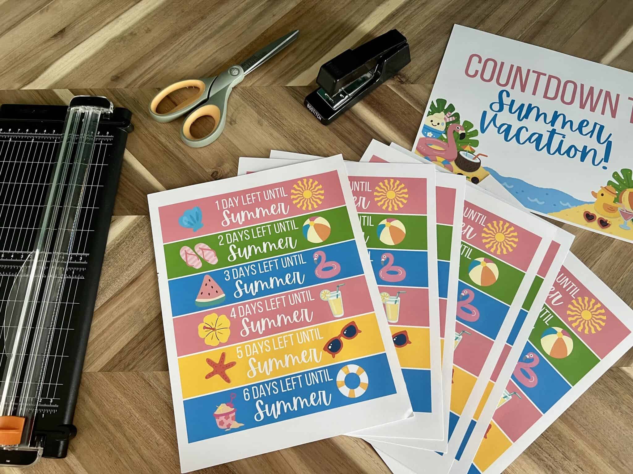 Summer Vacation Countdown Paper Chain – Free Printable! - Celebrating ...