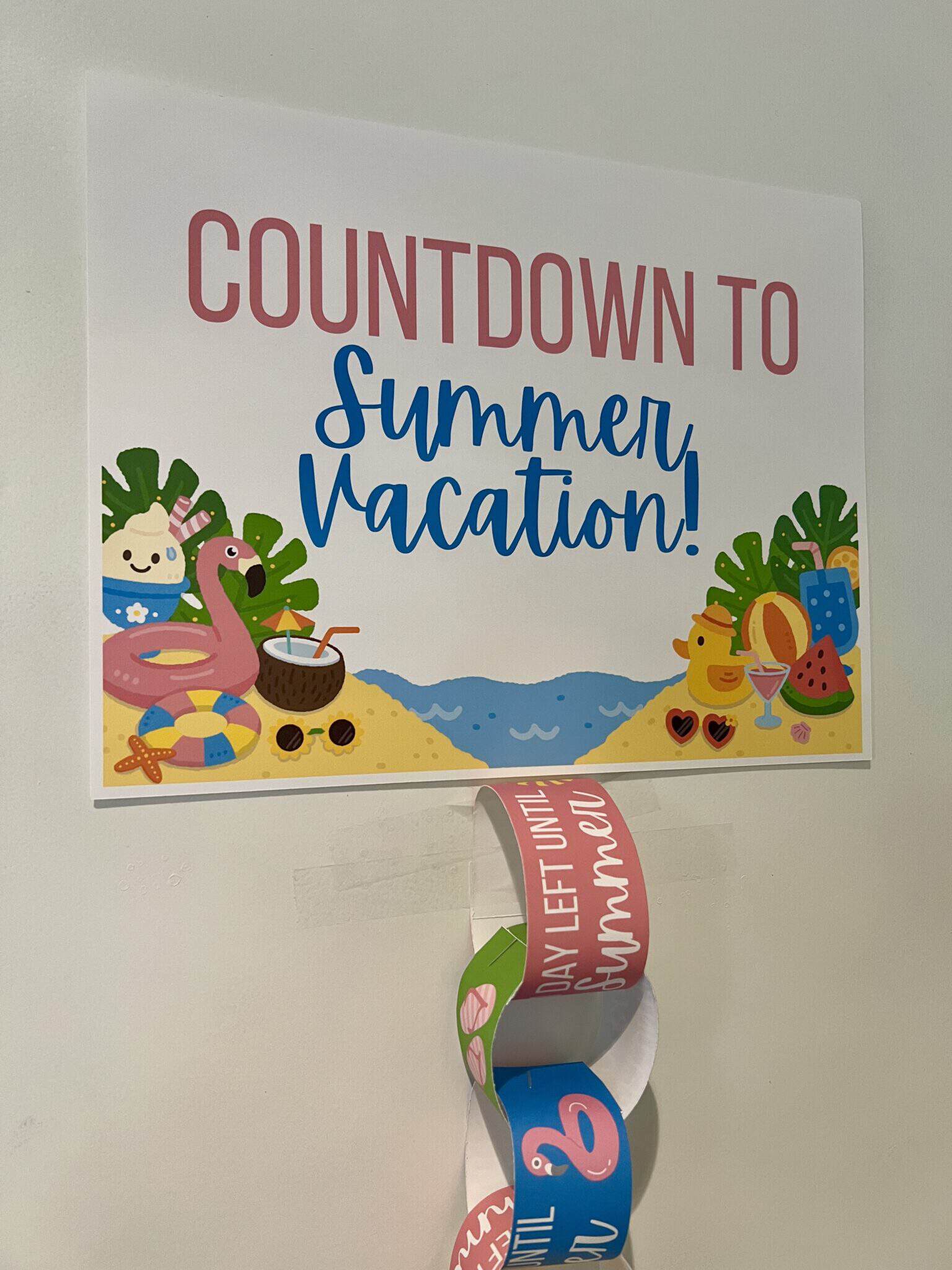 Summer Vacation Countdown Paper Chain – Free Printable! - Celebrating ...
