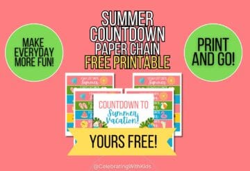 Summer Vacation Countdown Paper Chain – Free Printable! - Celebrating ...